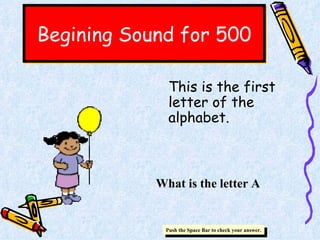 Kindergarten Jeopardy | PPT