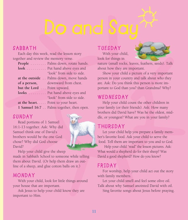 Lesson 1 | Kindergarten | Sabbath School | Second Quarter 2015 | PDF