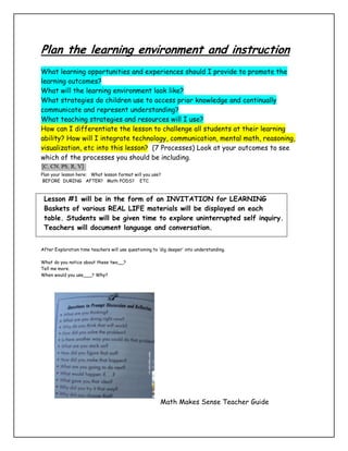 Kindergarten lesson linear measurement | PDF