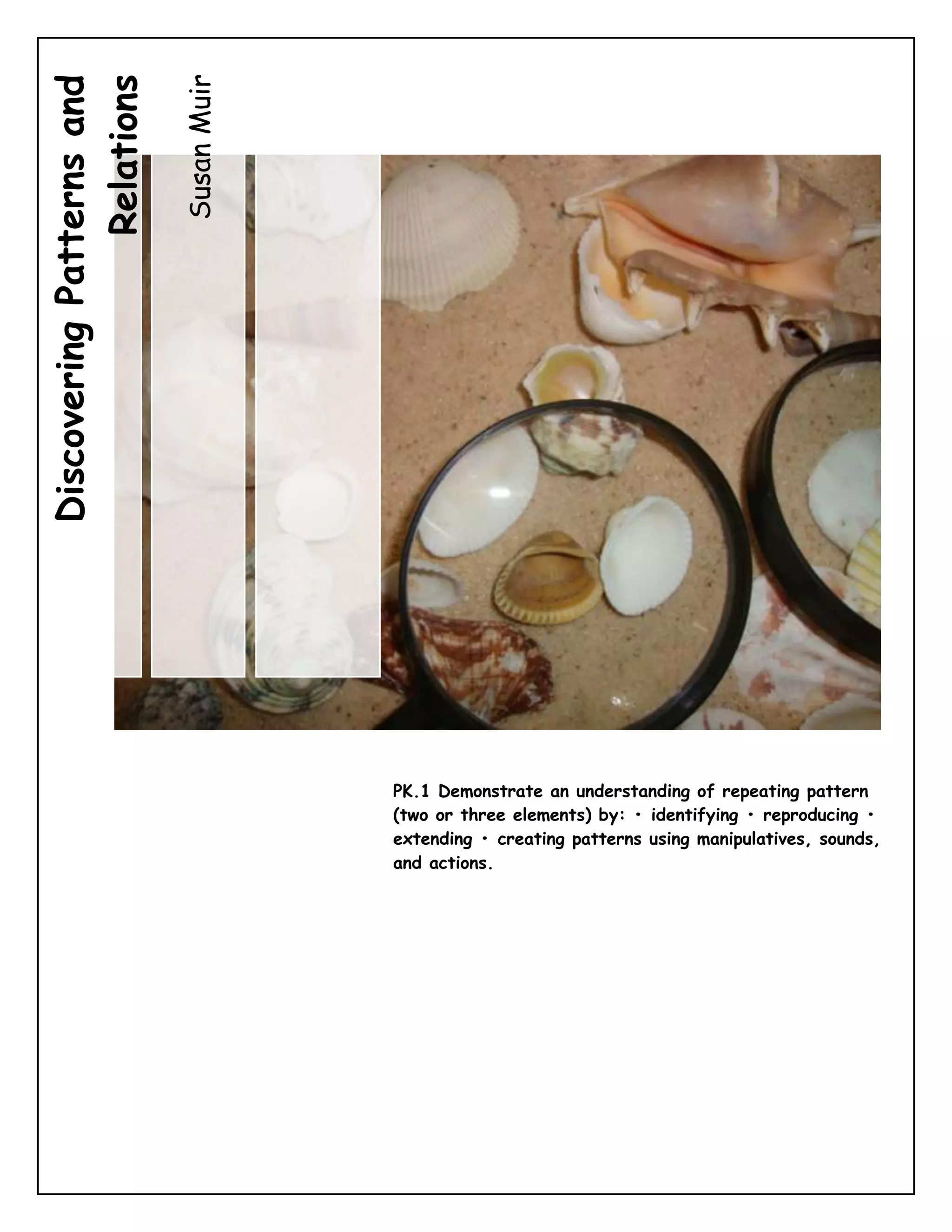 Kindergarten lesson on patterning | DOCX