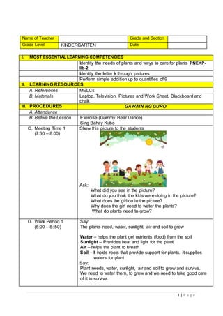 Kindergarten lesson plan - Needs of plant.docx