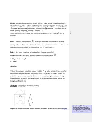 Kindergarten lesson plans | PDF