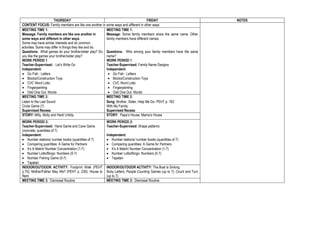 Kindergarten Lesson Plan Week 21.doc | Daycare and Pre-School | Parenting