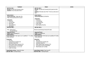 Kindergarten detailed Lesson Plan Week 29.doc