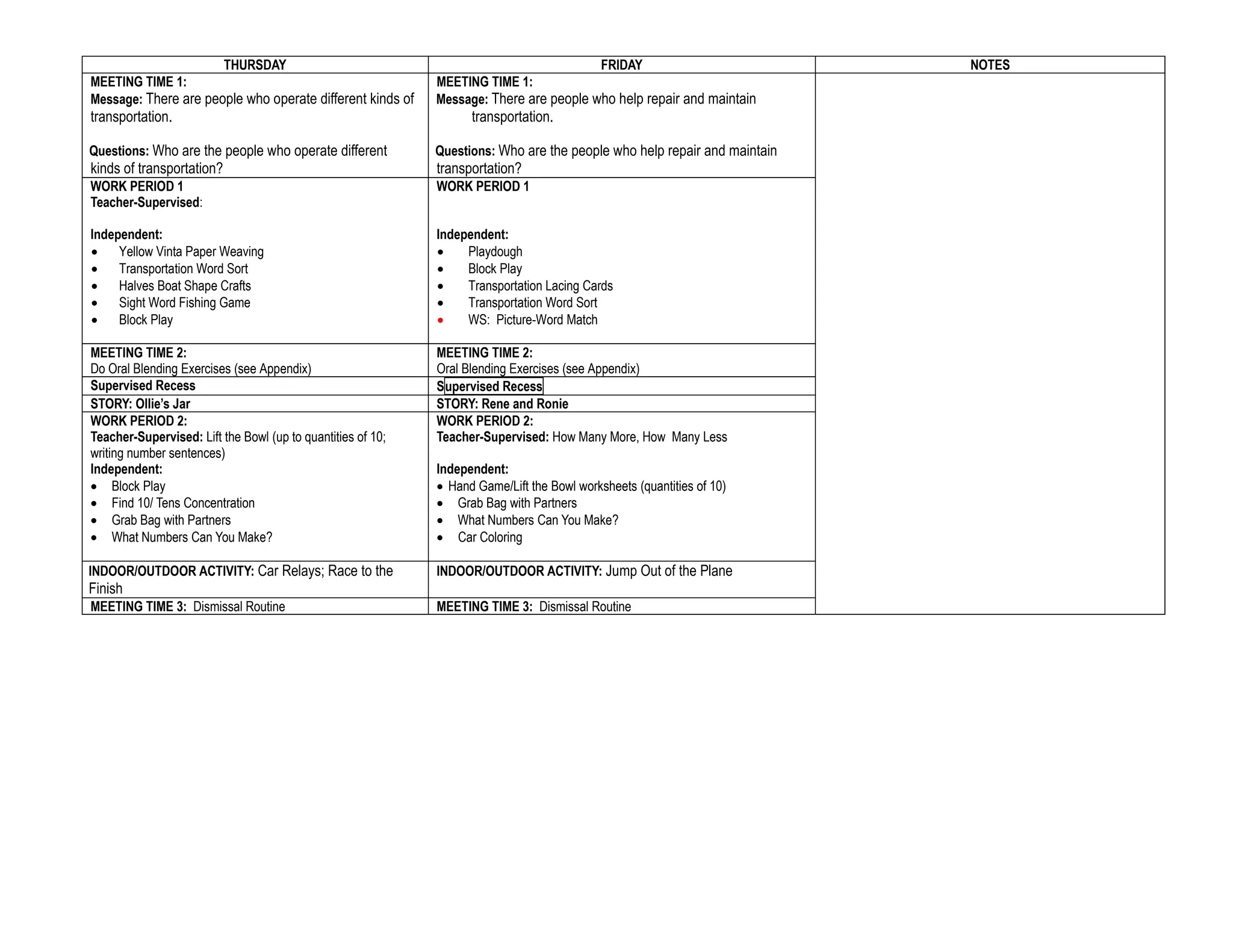 Kindergarten daily Lesson Plan Week 34.doc
