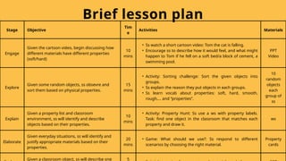 Kindergarten Material Properties Science Presentation in Multicolour ...