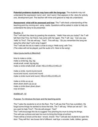 KINDERGARTEN- PRACTICUM PERIOD | DOC