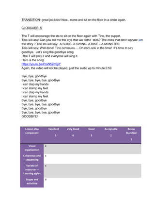 KINDERGARTEN- PRACTICUM PERIOD | DOC