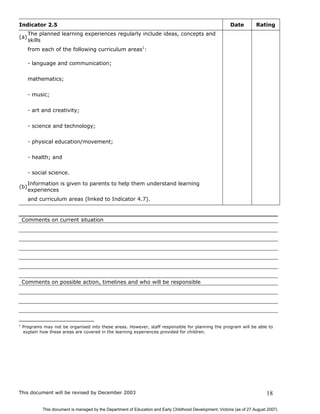 Kindergartenquality checklist | PDF