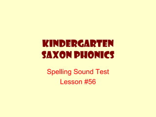 Kindergarten saxon phonics | PPT