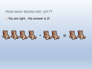 Kindergarten subtraction unit | PPTX