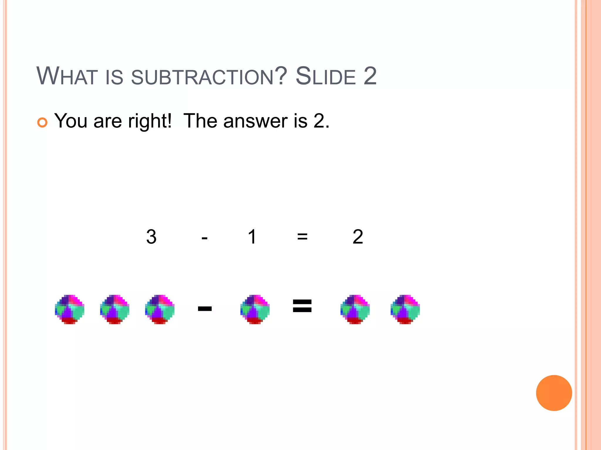 Kindergarten subtraction unit | PPTX