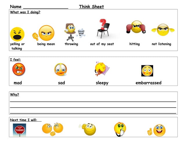 Kindergarten think sheet_#3 | DOC