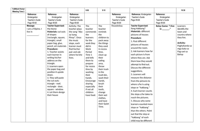 KINDER_lesson plan quarter 1 for week 1 day 4 | DOC