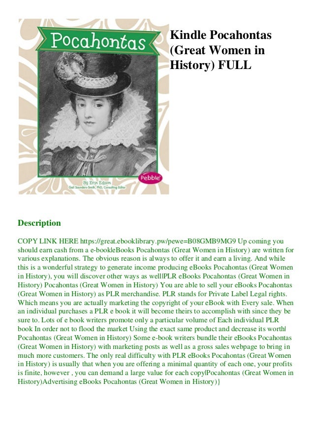 Kindle Pocahontas (Great Women in History) FULL