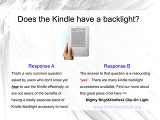 Kindle with backlight | PPT