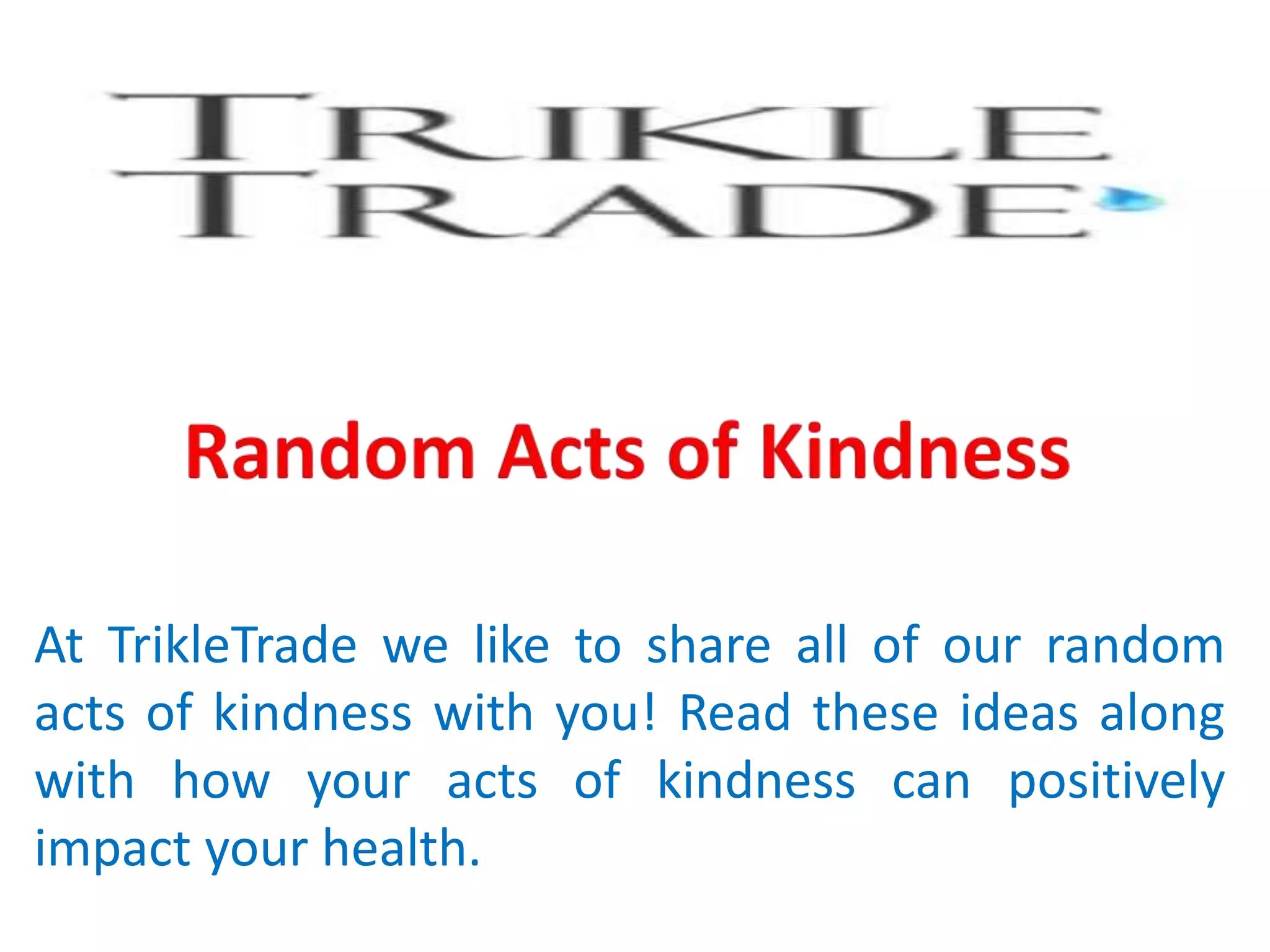 Random Acts of Kindness | PPT