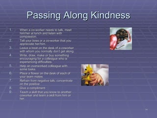 Kindness In The Work Place | PPT