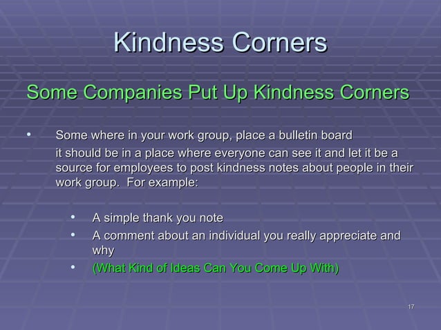 Kindness In The Work Place | PPT | Career Advice | Careers