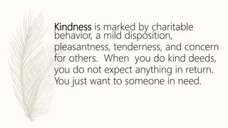 Kindness and generosity | PPTX