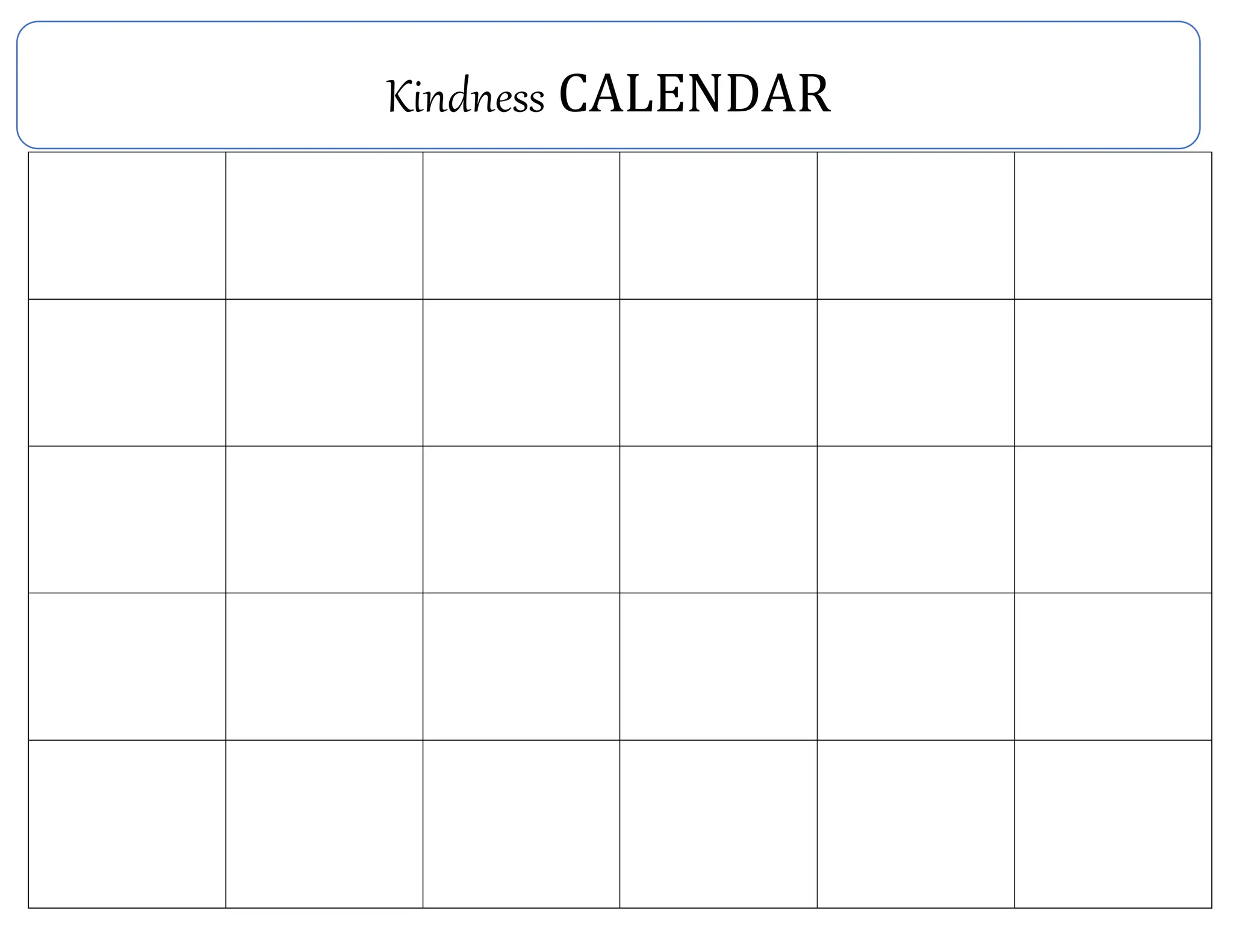 kindness calendar.docx