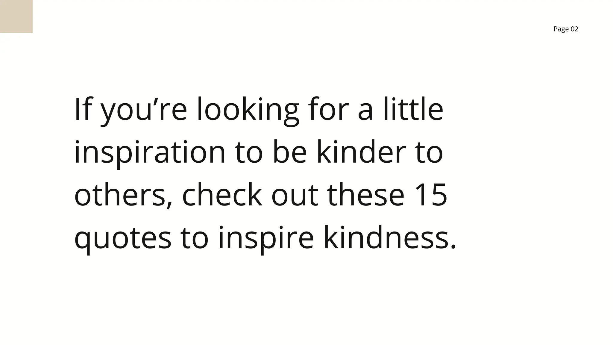 Inspiring Kindness Quotes | PDF