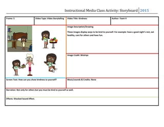 Kindness storyboard template | PDF