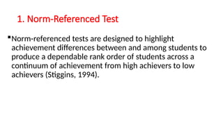 KIND OF TEST (This will help you to understand about the test) | PPT