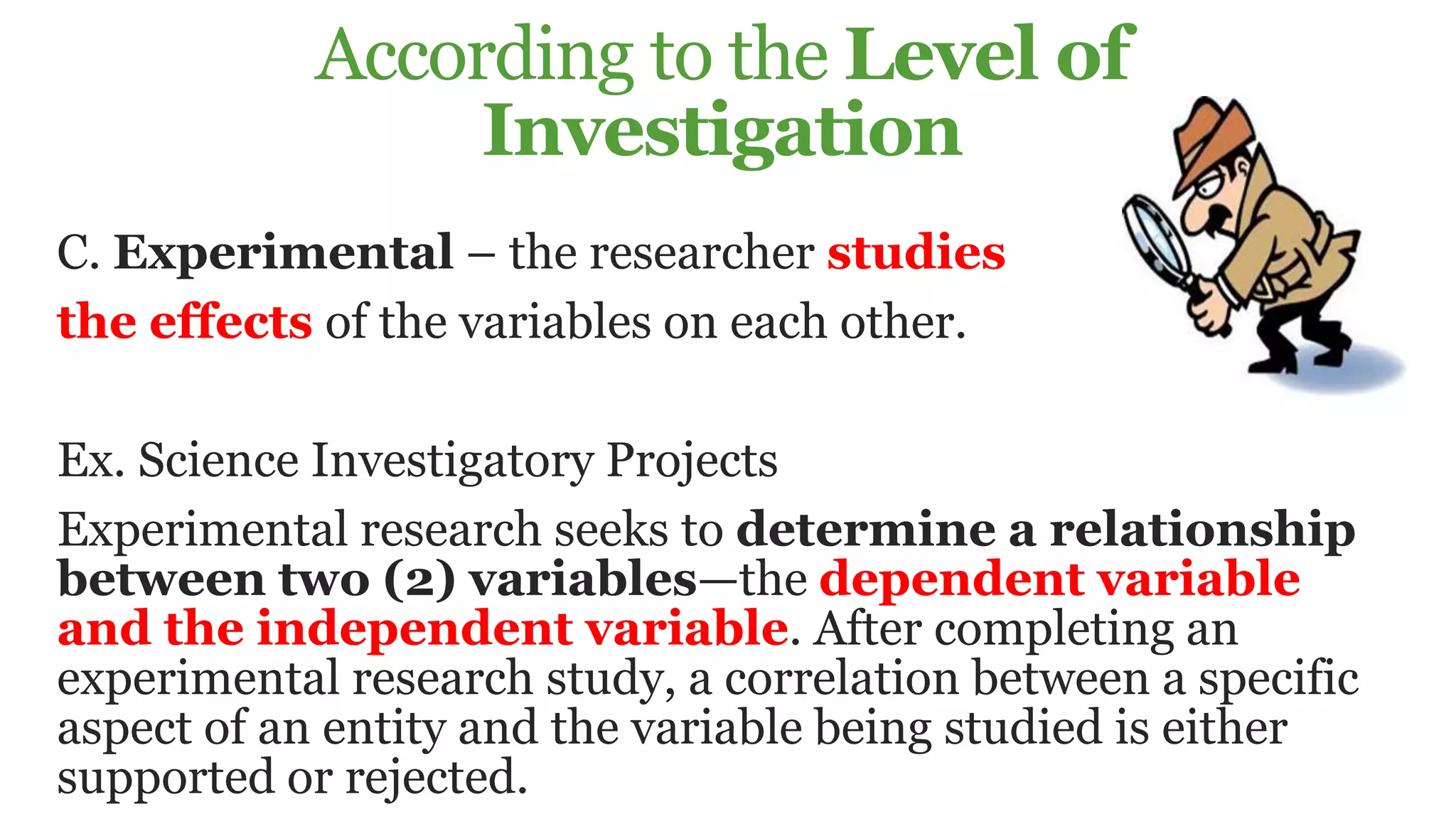 Kinds and classifications of research | PPTX