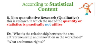 Kinds and classifications of research | PPT