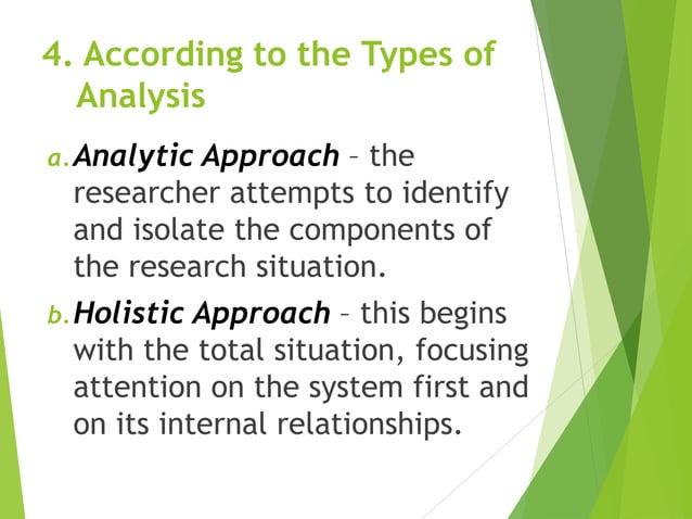Kinds & classification of research