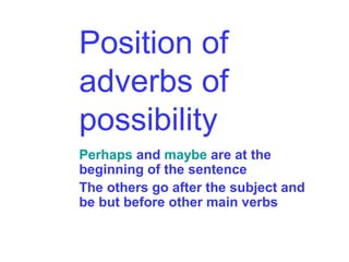 Kinds of adverb | PPT