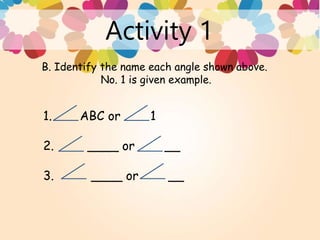 Kinds of Angles Grade 4 Mathematics 3rd Quarter | PPTX