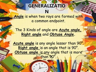 Kinds of Angles Grade 4 Mathematics 3rd Quarter | PPTX