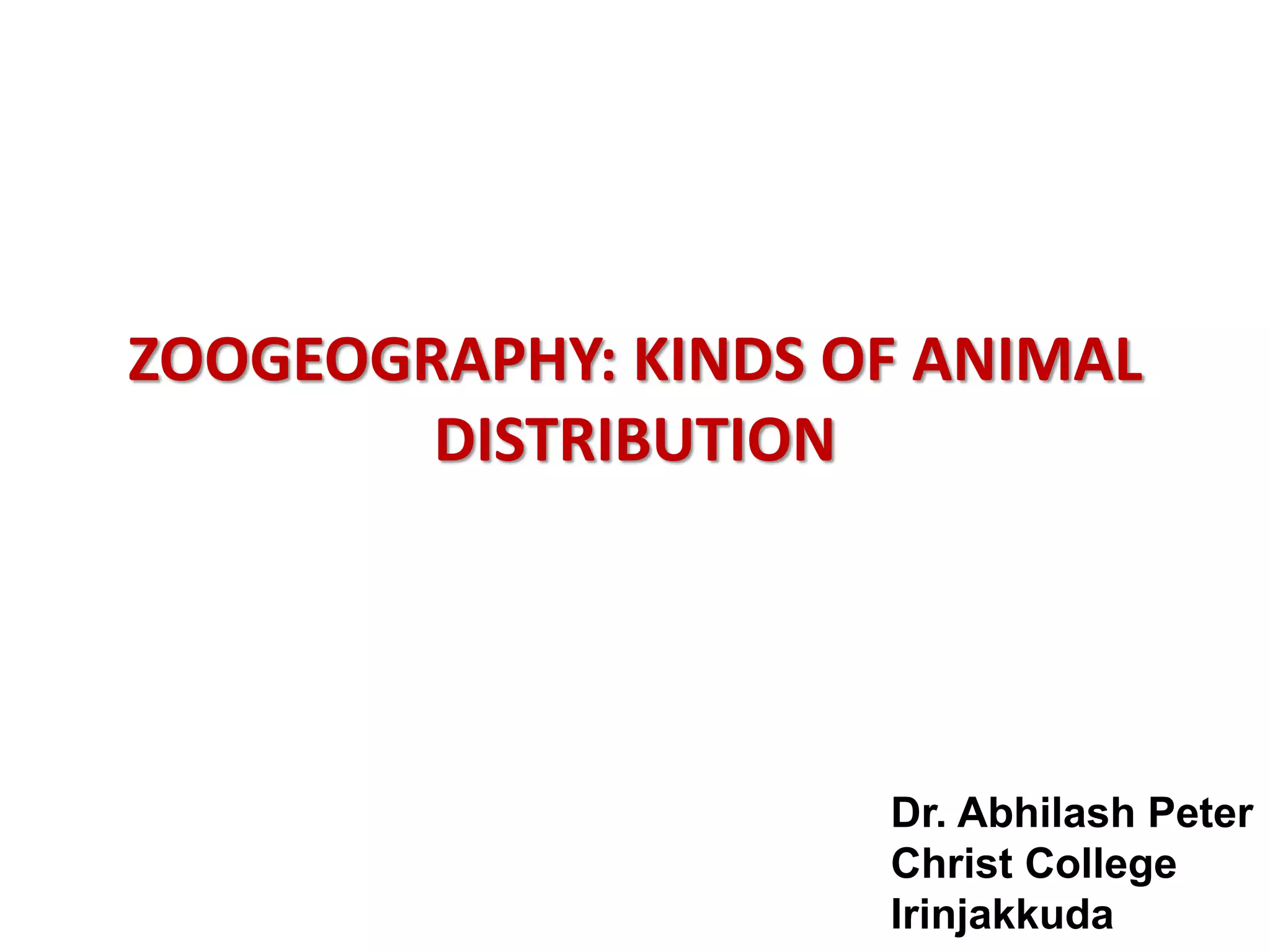 Kinds of animal distribution | PPT
