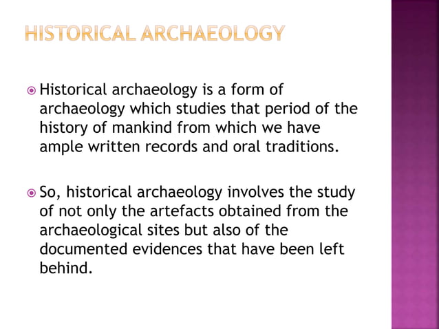 Kinds of archaeology | PPTX