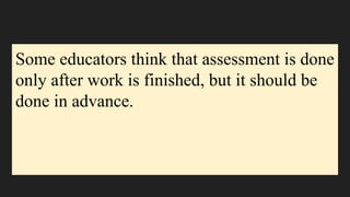 Assessment and what to assess | PPT
