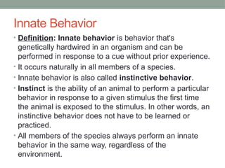 Kinds of Behavior (Innate Behavior).pptx