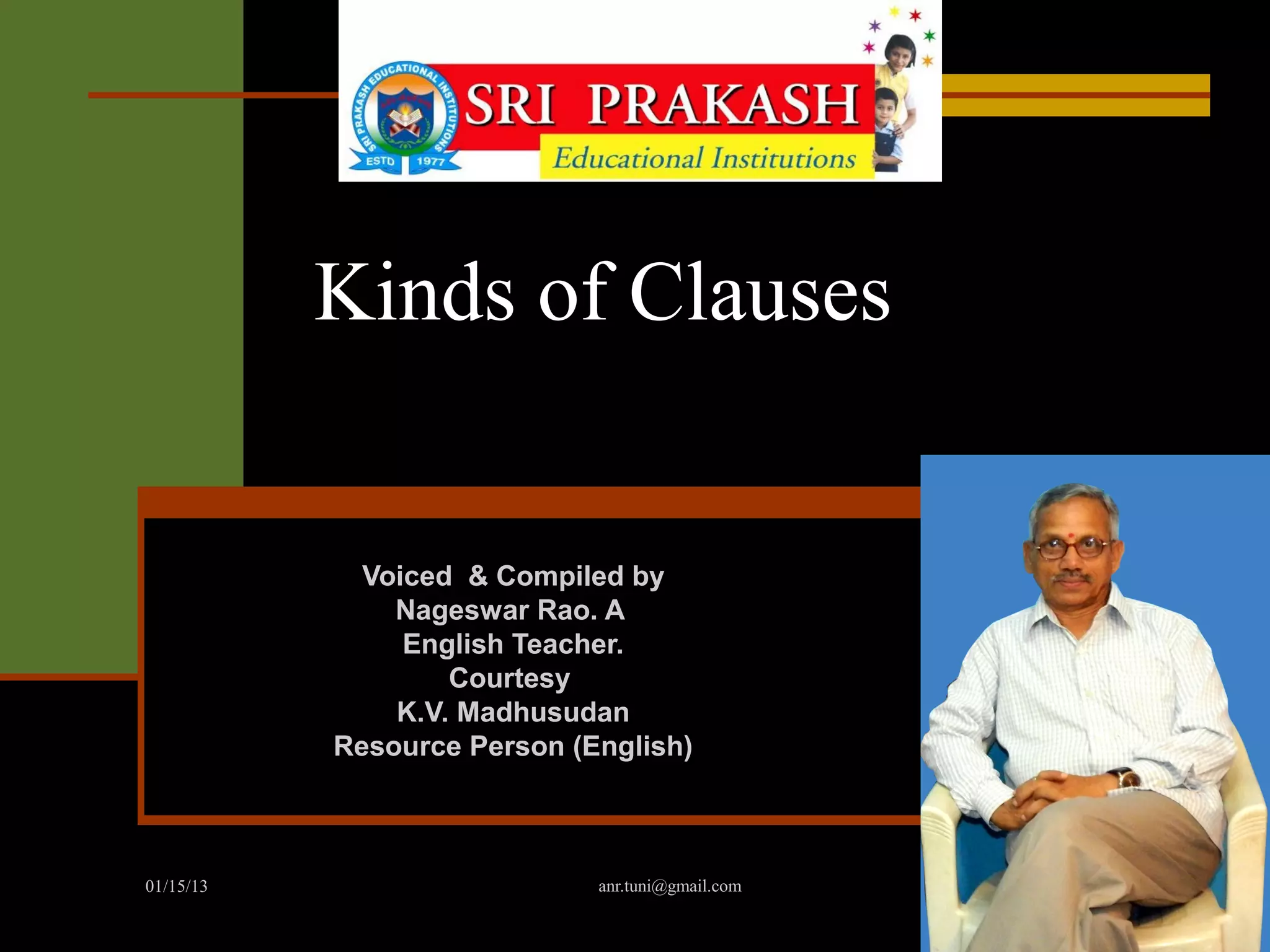 Kinds of clauses | PPT