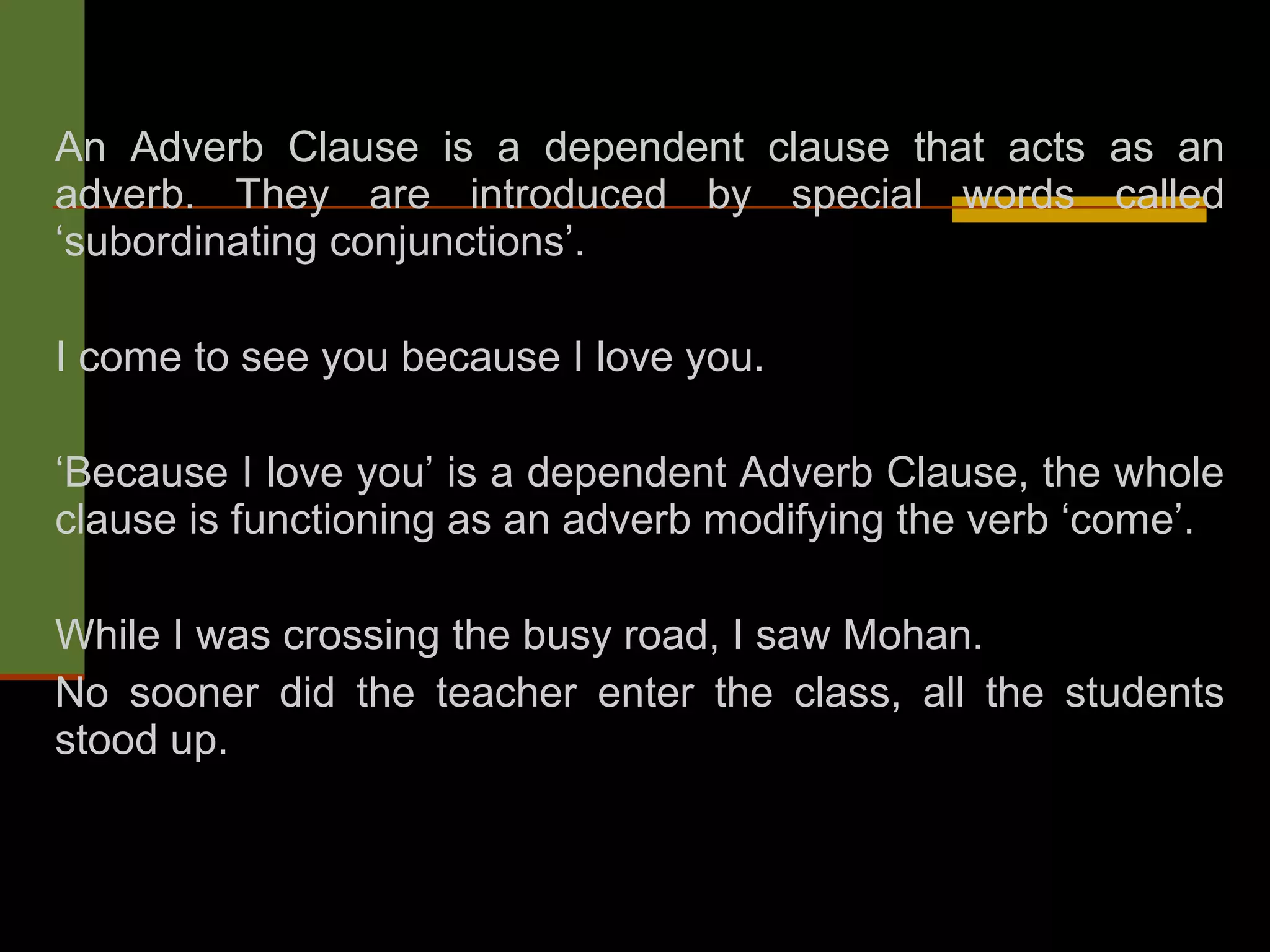 Kinds of clauses | PPT