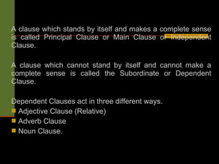 Kinds of clauses | PPT | Law