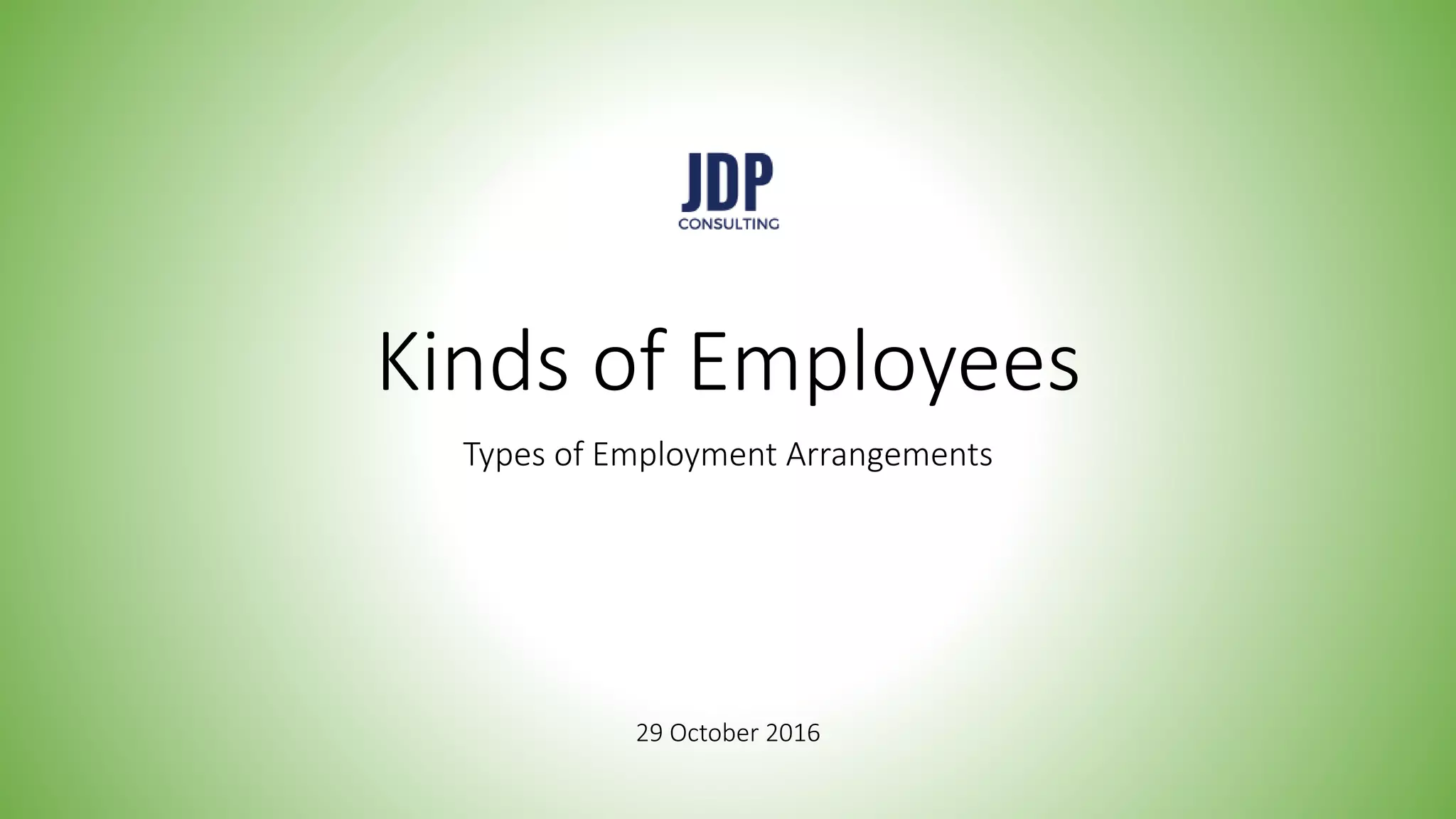 Kinds of Employees | PPTX