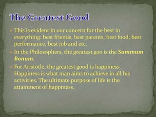 Kinds of good ethics | PPTX
