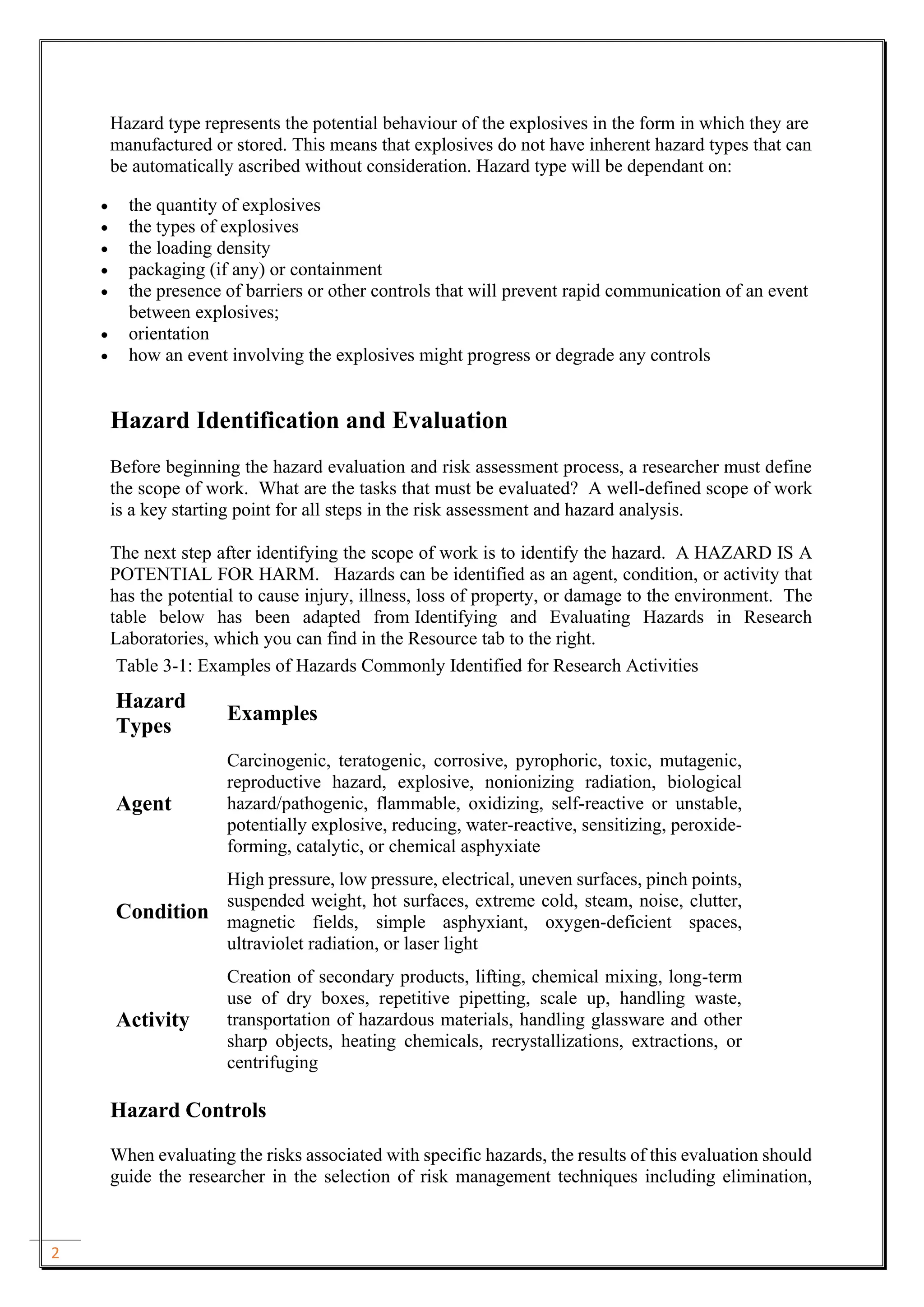 Kinds of hazard and risk management | PDF