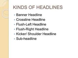 Kinds of headlines | PPTX