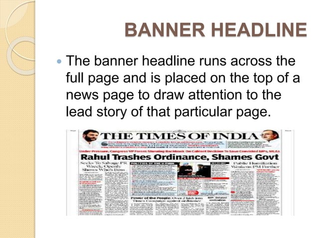 Kinds of headlines | PPTX | Sports