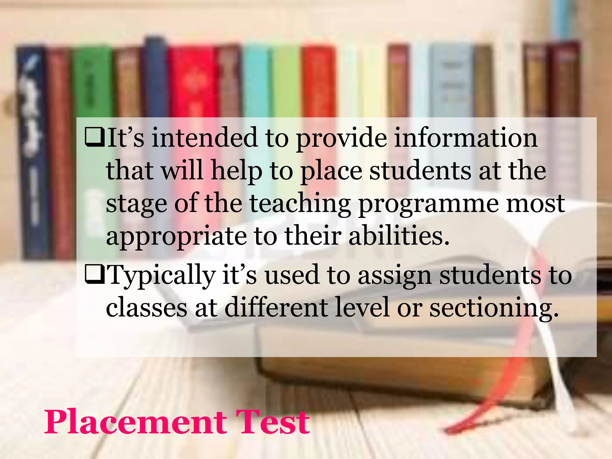 Kinds of Language Tests | PPTX