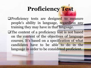 Kinds of Language Tests | PPTX