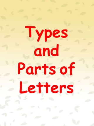 Types Of Letters