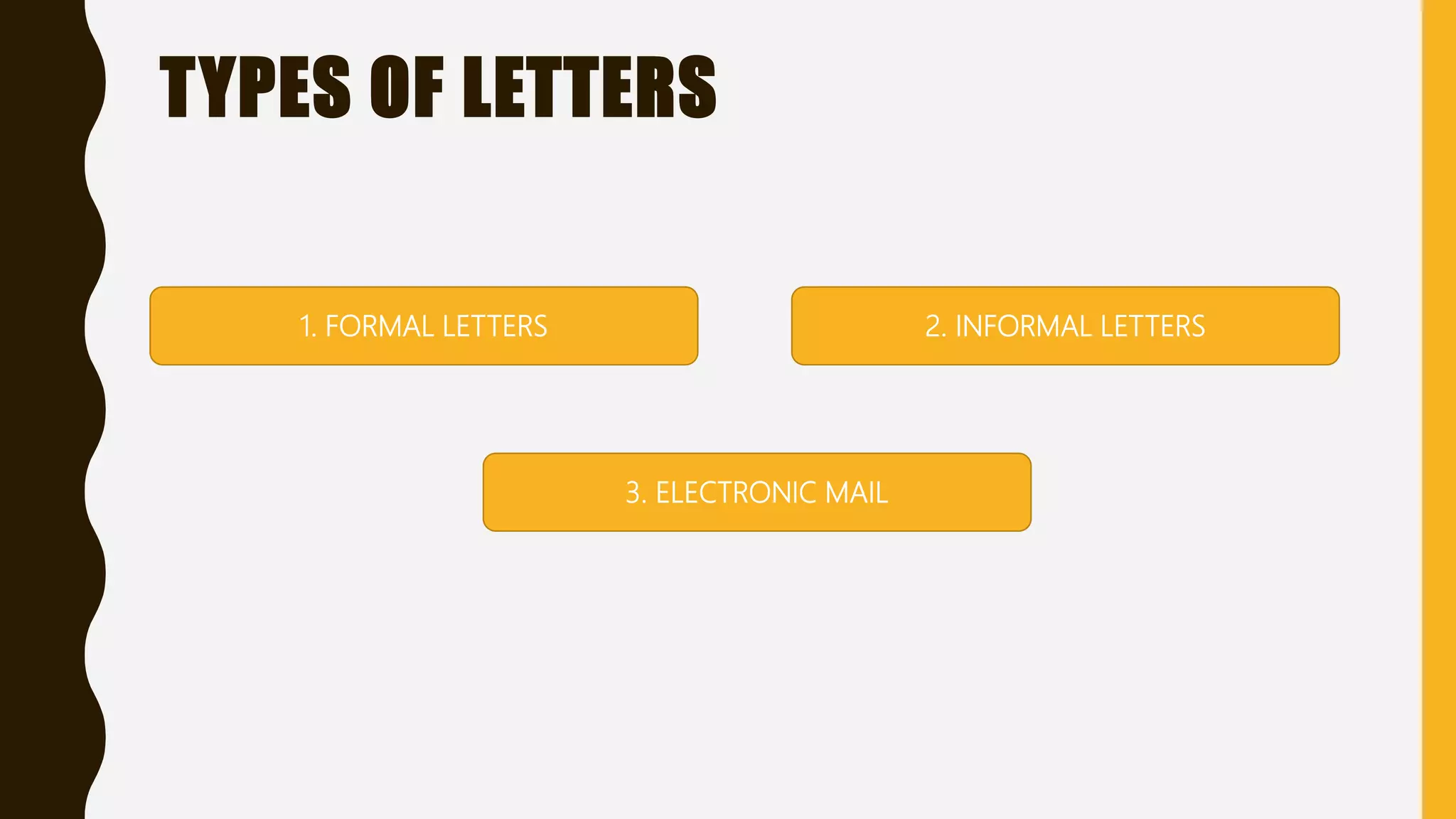 ENGLISH CORRESPONDENCE KINDS OF LETTERS | PPTX